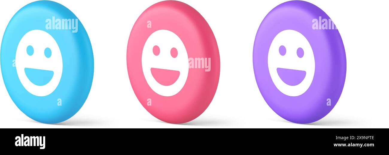 Smiley emoticon comic face emoji button laughing social network ...