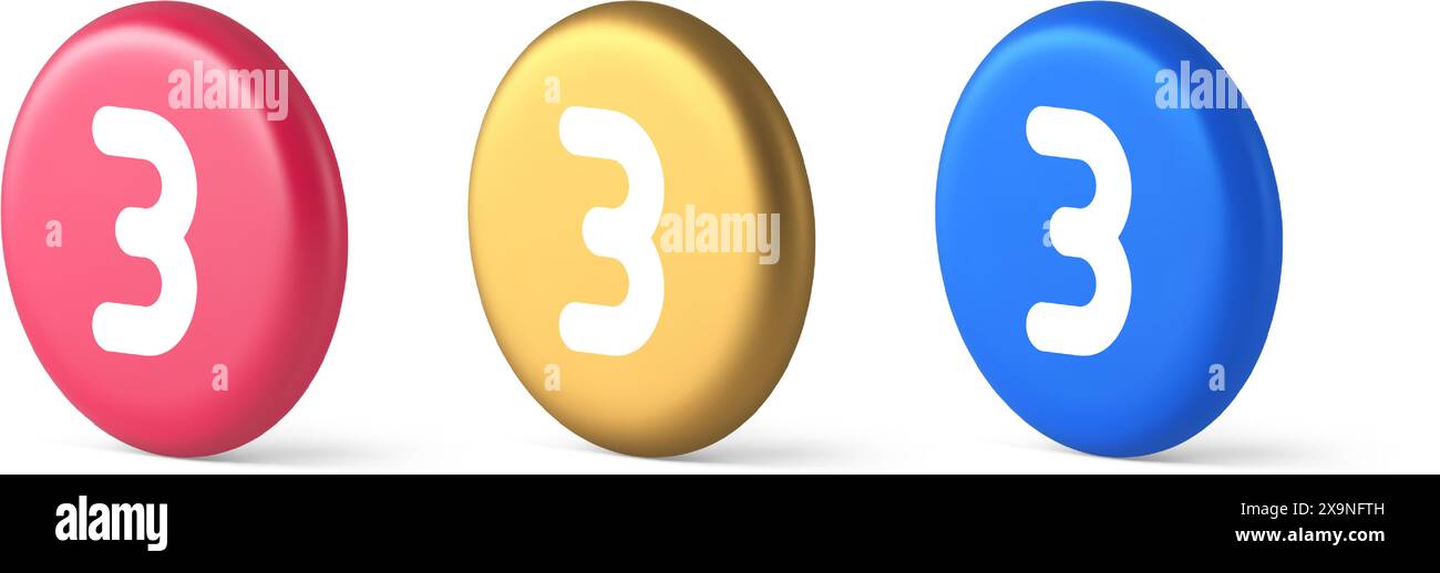 Number three circle blue hi-res stock photography and images - Alamy