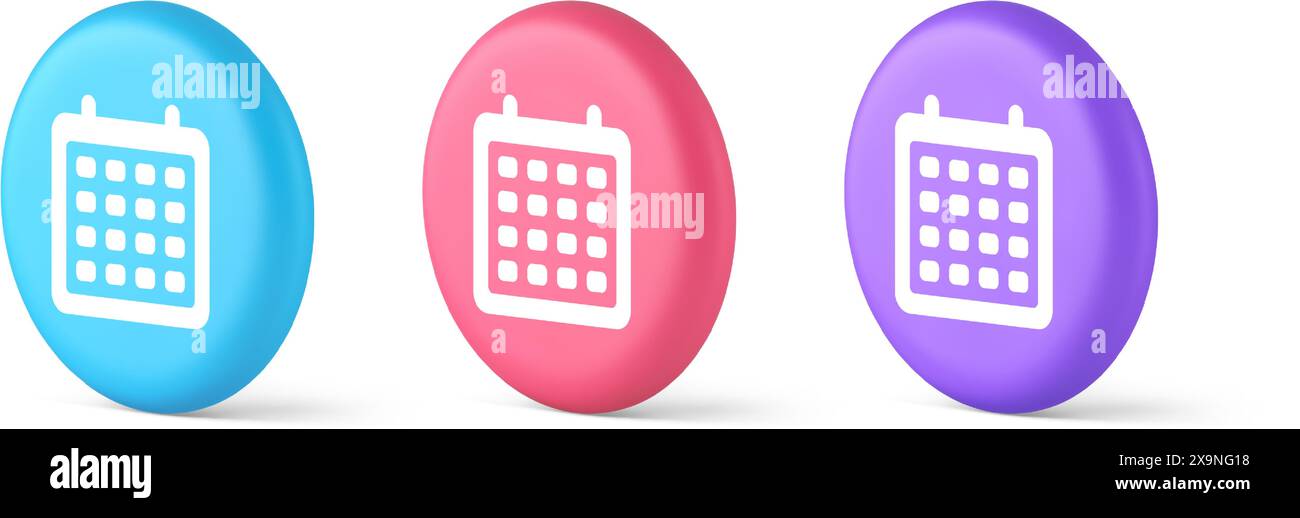 Schedule planner organizer button to do list agenda reminder service 3d ...