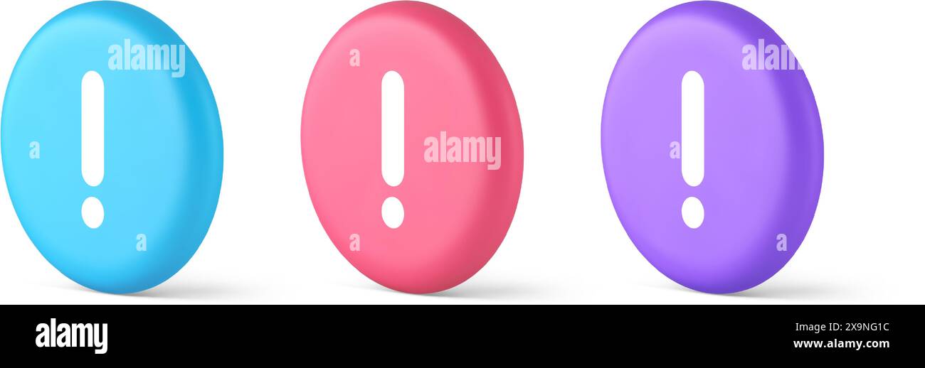 Exclamation mark keyboard button important attention point cyberspace ...