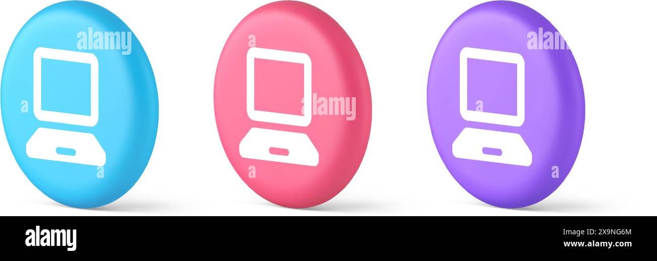 Computer network connection button digital information browsing 3d ...