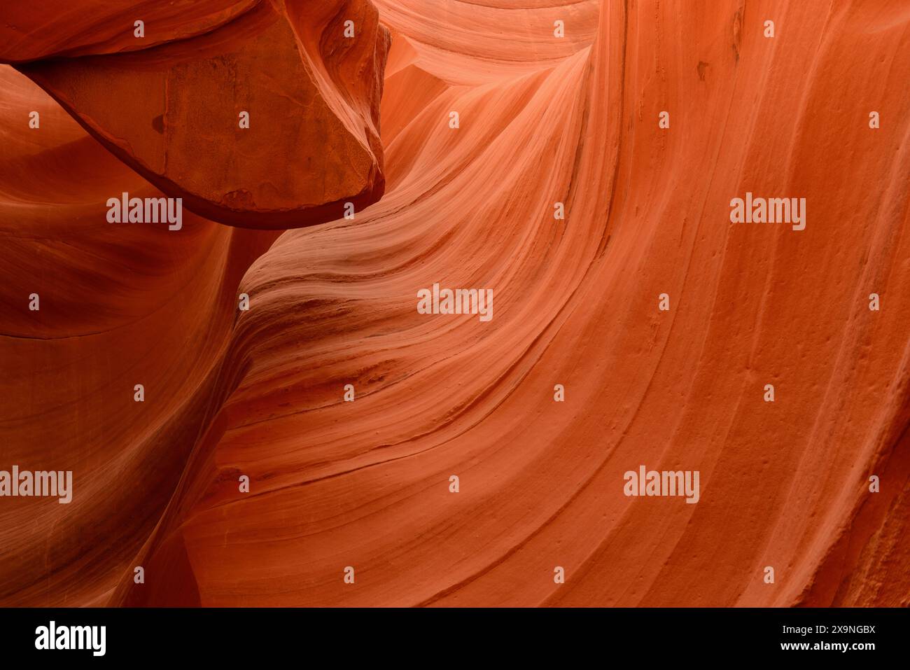 Orange coloured rocks in the Lower Antelope Canyon, Arizona, USA ...