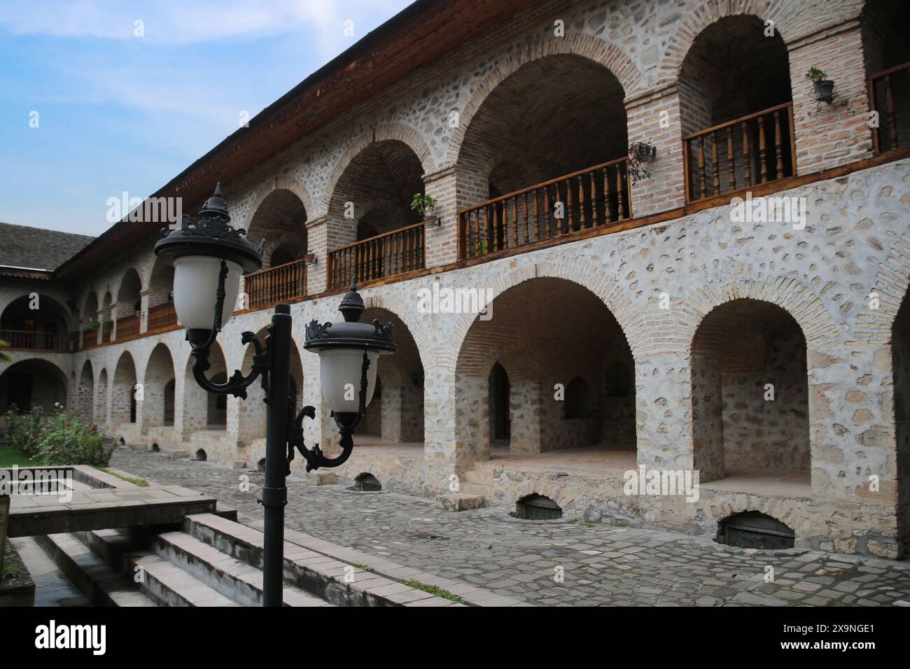 Old caravanserai in the old town of Shaki, Azerbaijan Stock Photo - Alamy