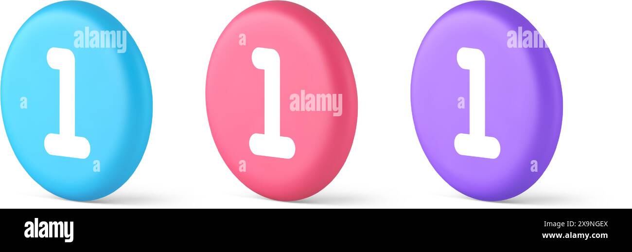 One number button finance counting panel keyboard user interface 3d ...