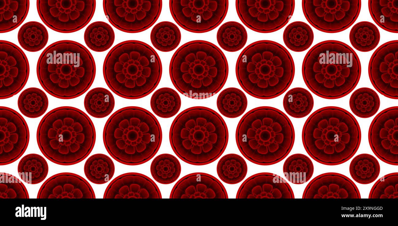 Red and Black Color Circle Flower Design for Designers Stock Vector ...