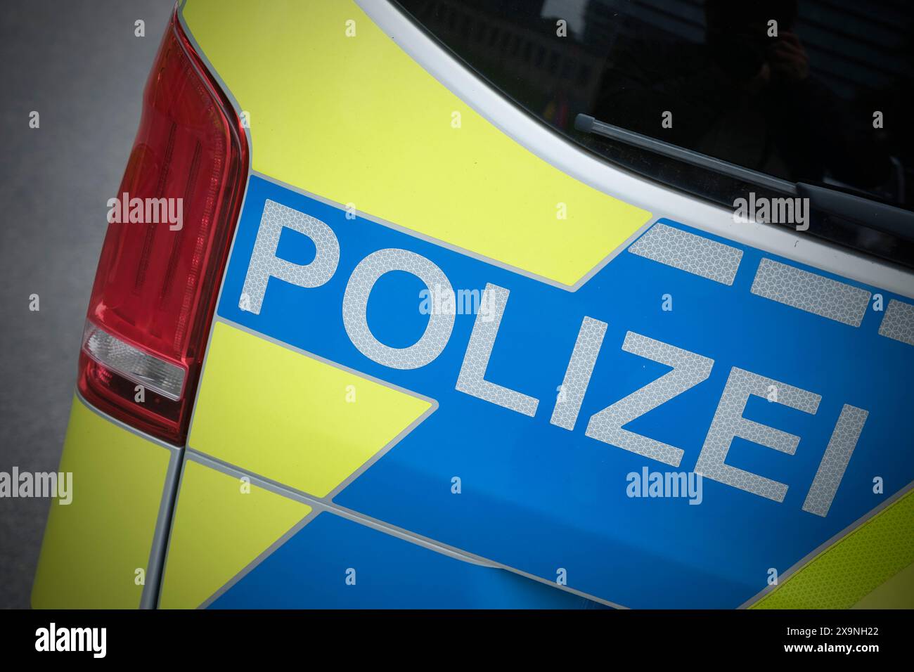 Police car in action Stock Photo - Alamy