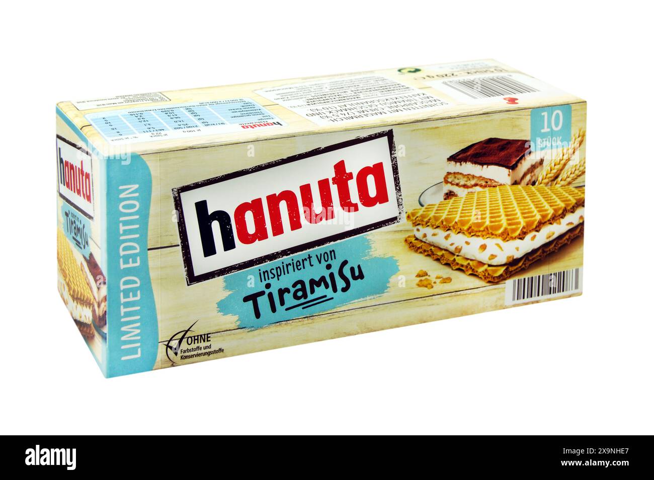 Hamburg, Germany - May 30 2024: 10 Hanuta Tirami Su isolated on white ...