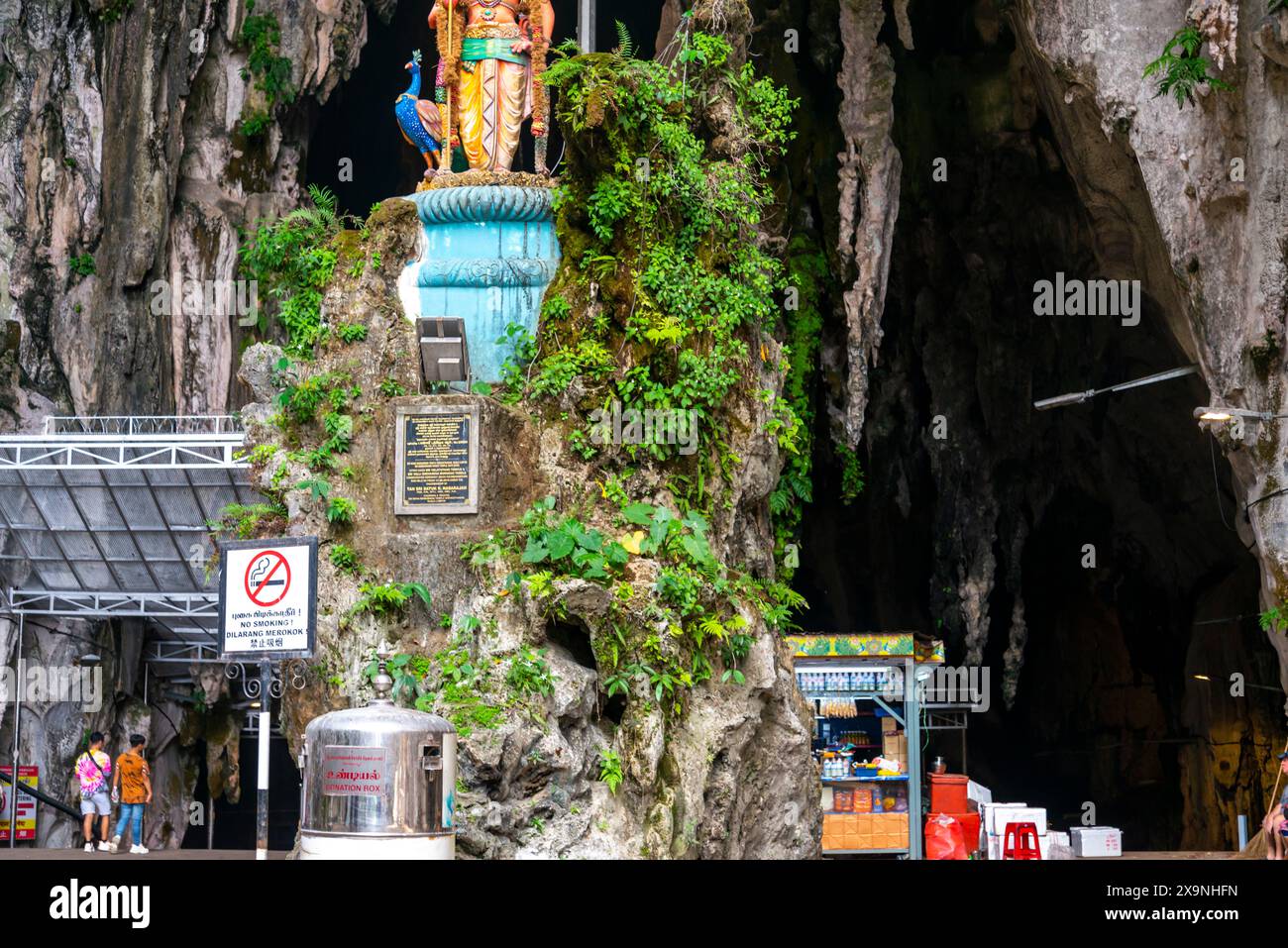 Kuala Lumpur, Malaysia-April 17 2023:Visitors walk through,down wide ...