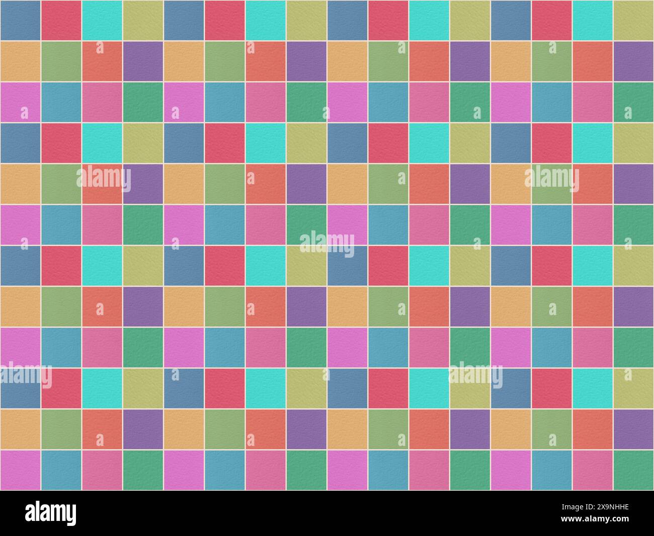 abstract seamless mosaic pattern: color squares with watercolor paper ...