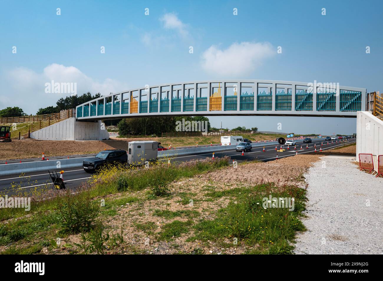 CHIVERTON ROUNDABOUT REPLACEMENT FLYOVER BRIDGE A30 BYPASS Stock Photo ...