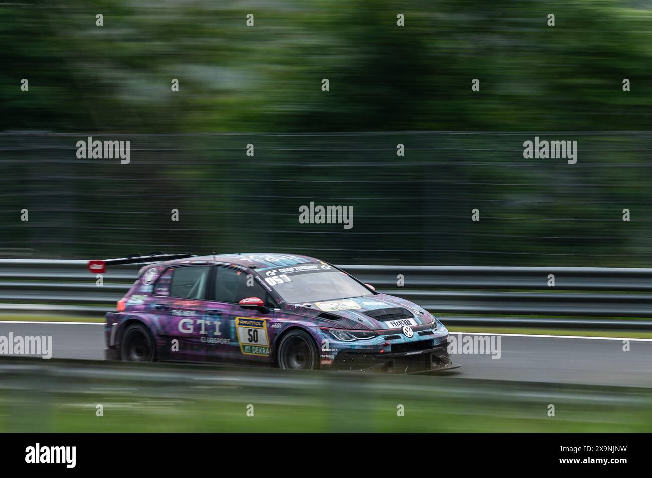 01 June 2024, Rhineland-Palatinate, Nürburg: The VW Golf GTI Clubsport ...