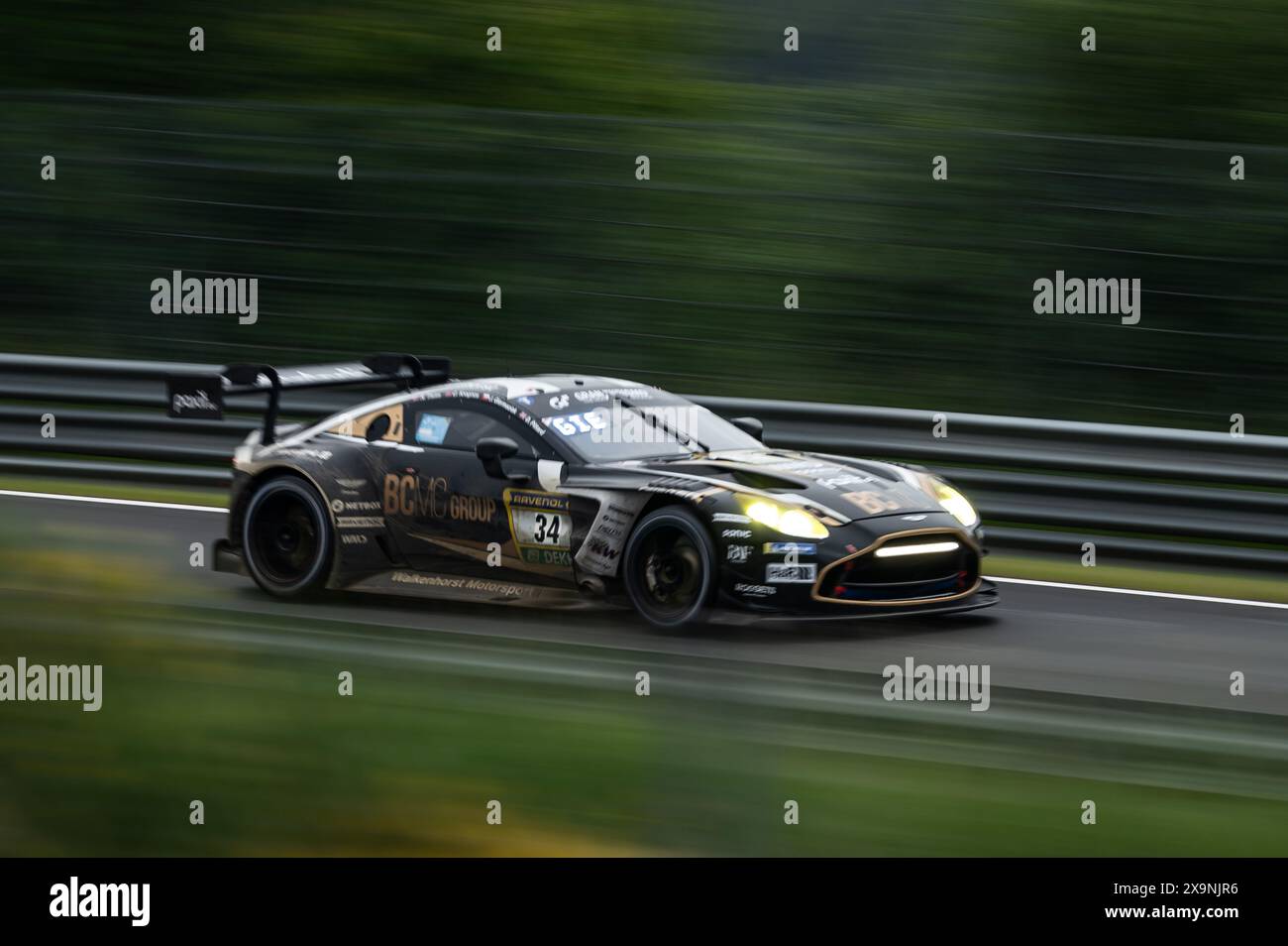 01 June 2024, Rhineland-Palatinate, Nürburg: The Aston Martin Vantage ...