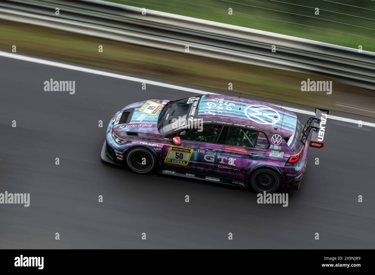 01 June 2024, Rhineland-Palatinate, Nürburg: The VW Golf GTI Clubsport ...