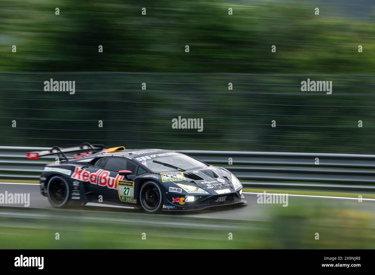 01 June 2024, Rhineland-Palatinate, Nürburg: The Lamborghini Huracan ...