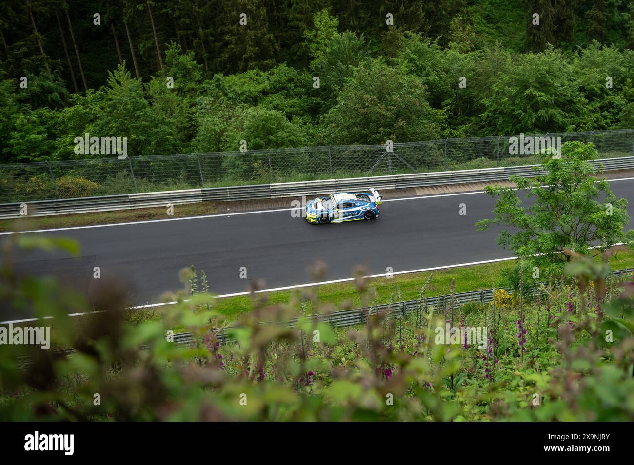 01 June 2024, Rhineland-Palatinate, Nürburg: The Audi R8 LMS GT3 evo II ...