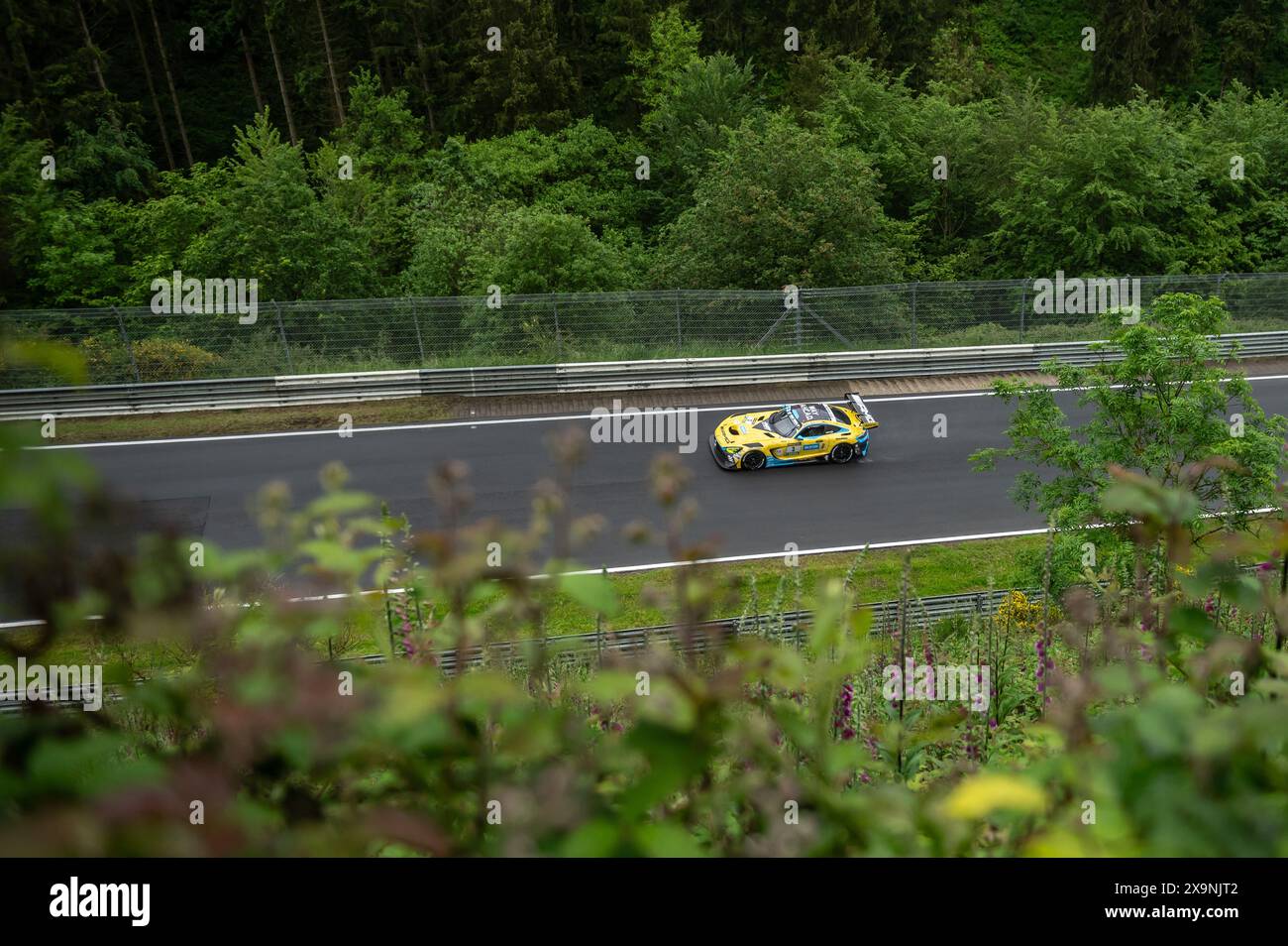 01 June 2024, Rhineland-Palatinate, Nürburg: The Mercedes-AMG GT3 from ...
