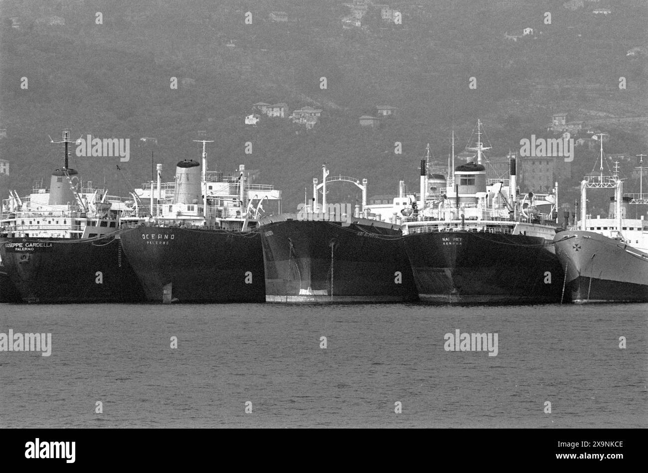 - Gulf of La Spezia, decommissioned ships at anchor awaiting demolition ...