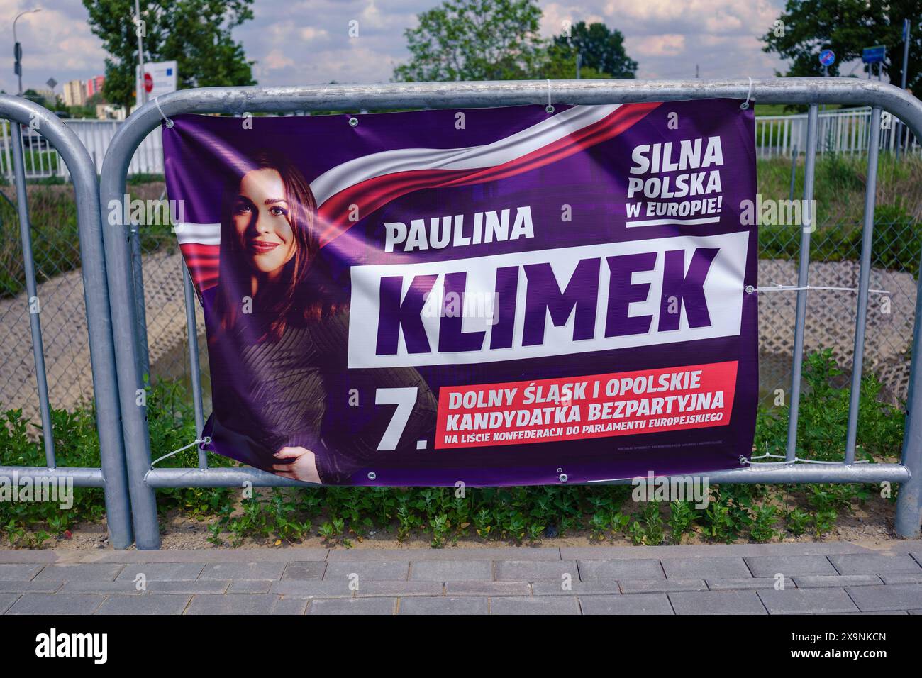 Election poster of a candidate for the European Parliament. Paulina ...