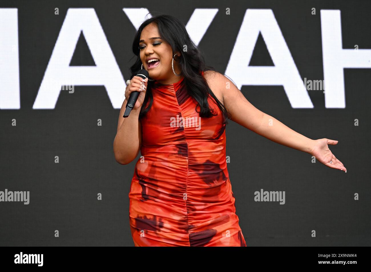 Janayah performing at the Champions Festival, Trafalgar Square, London ...