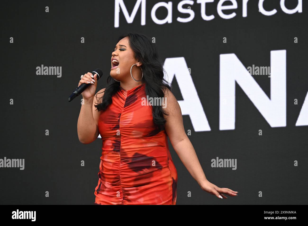 Janayah performing at the Champions Festival, Trafalgar Square, London ...