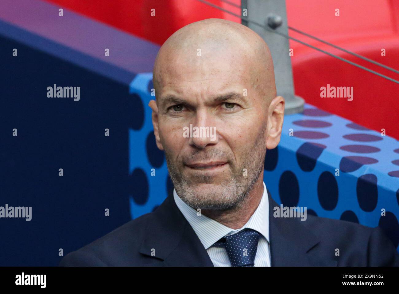 Zinédine Zidane seen during the UEFA Champions League final match ...