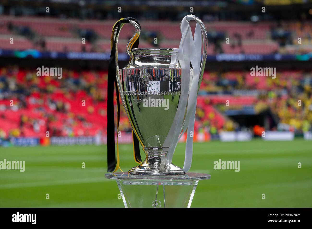 Uefa champions league trophy seen hi-res stock photography and images ...