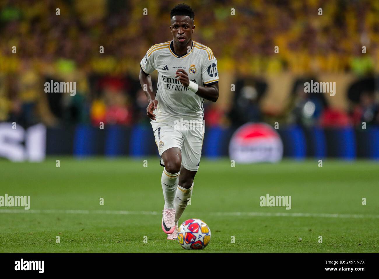 Vinicius Junior of Real Madrid in action during the UEFA Champions ...