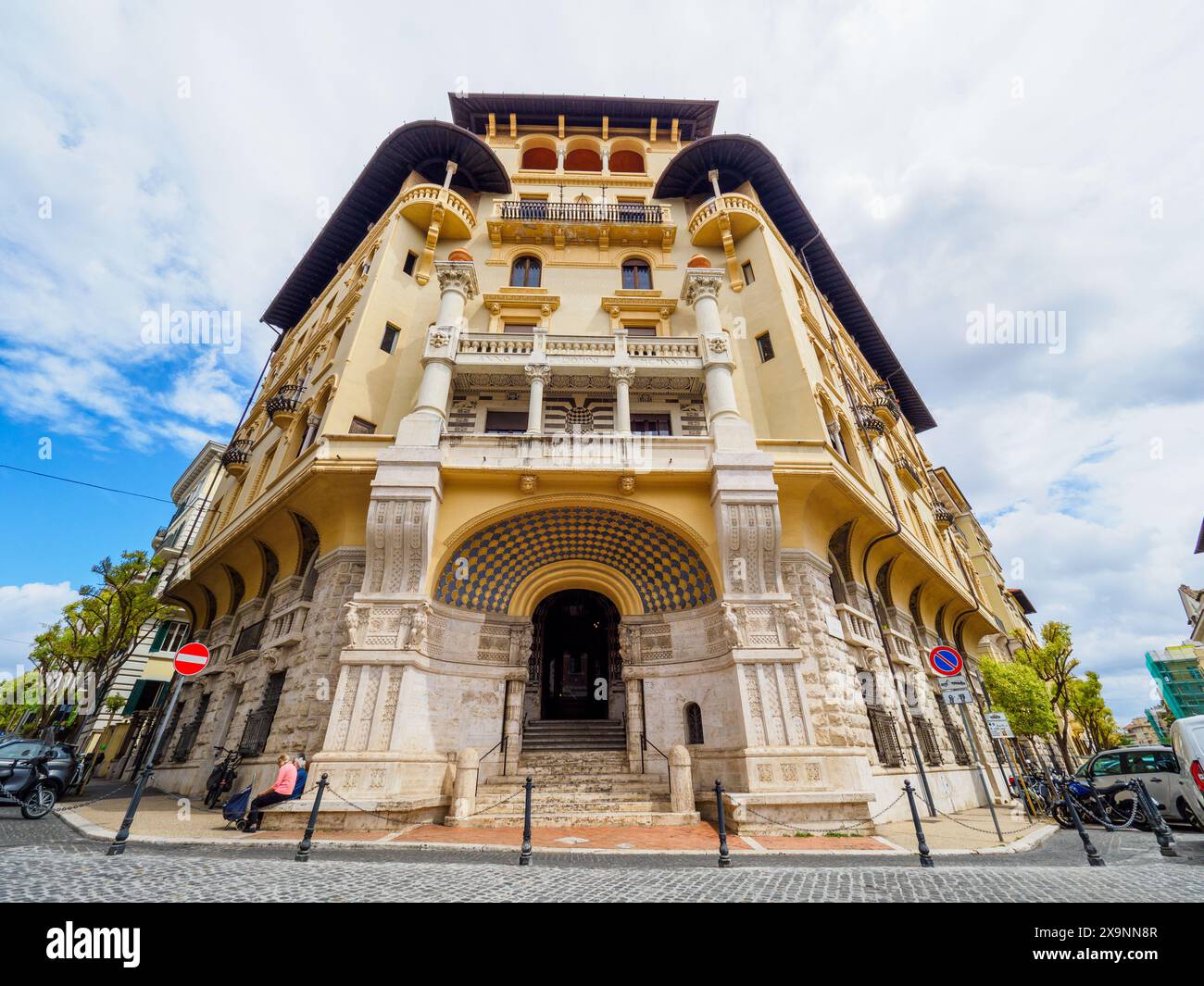The so-called palace without a name in the Coppedè area, a complex of ...