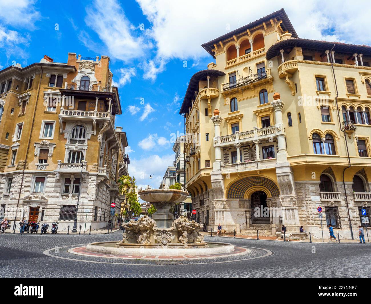Fontana delle Rane (Frog Fountain) in Piazza Mincio in the Coppedè ...