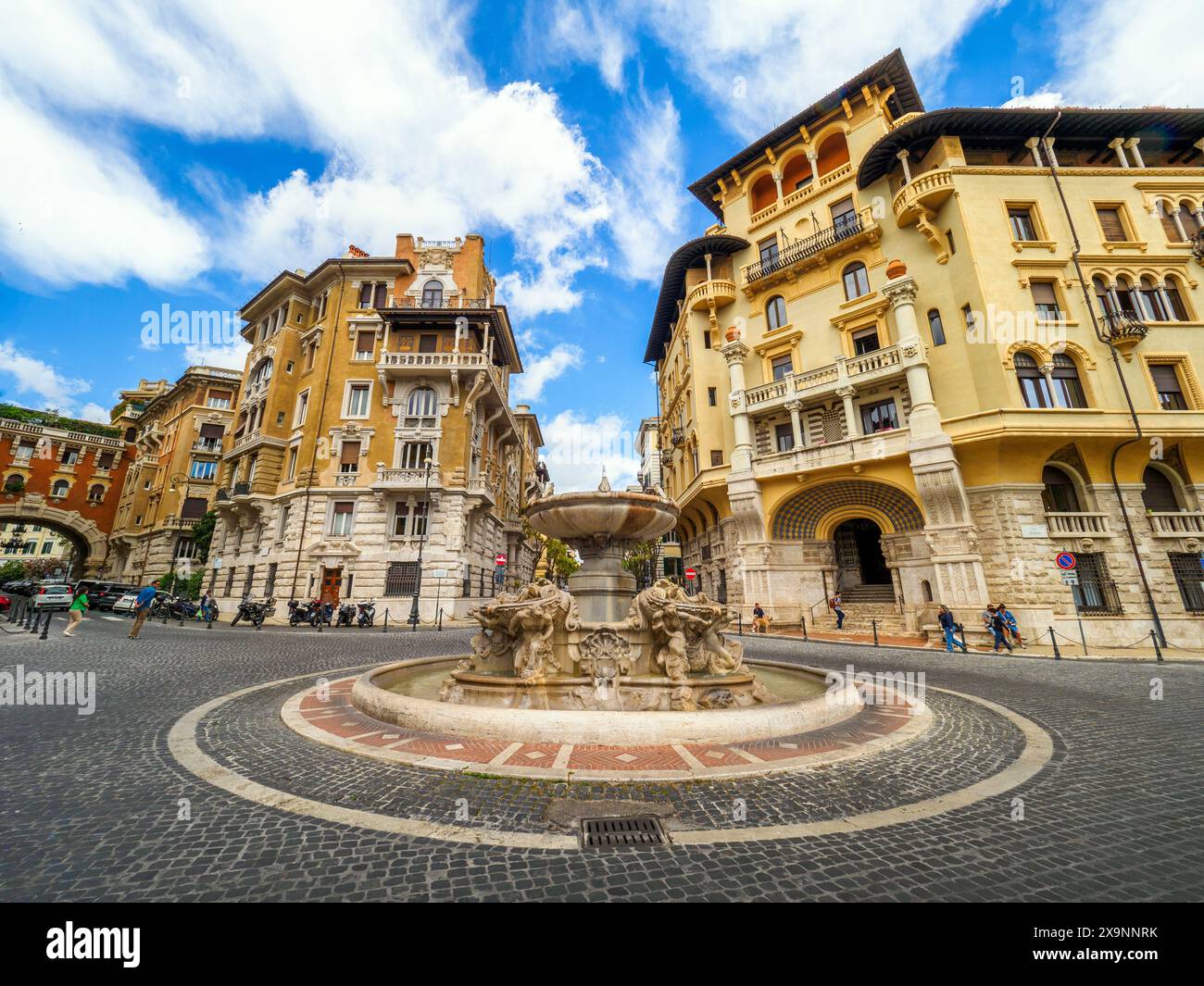 Fontana delle Rane (Frog Fountain) in Piazza Mincio in the Coppedè ...