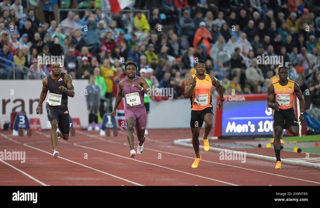 Jeremiah Azu of Great Britain competing inthe men’s 100m at the Wanda ...