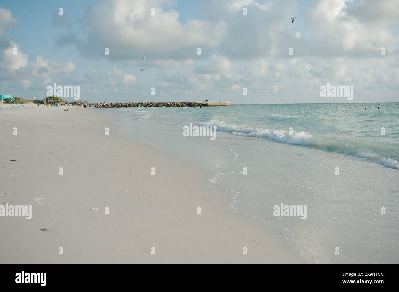 Wide angle view of Pass-a-grille beach in St. Pete Beach Florida ...