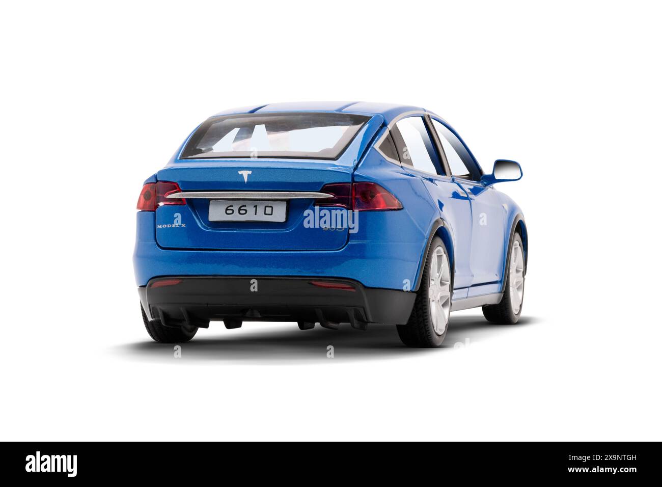 Blue tesla car Cut Out Stock Images & Pictures - Alamy