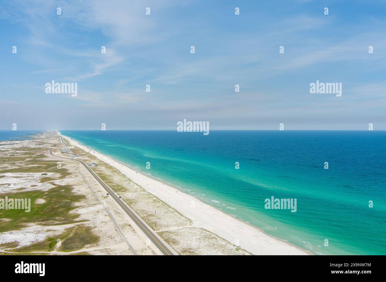Drone photography of the beach at Pensacola, Florida in May Stock Photo ...