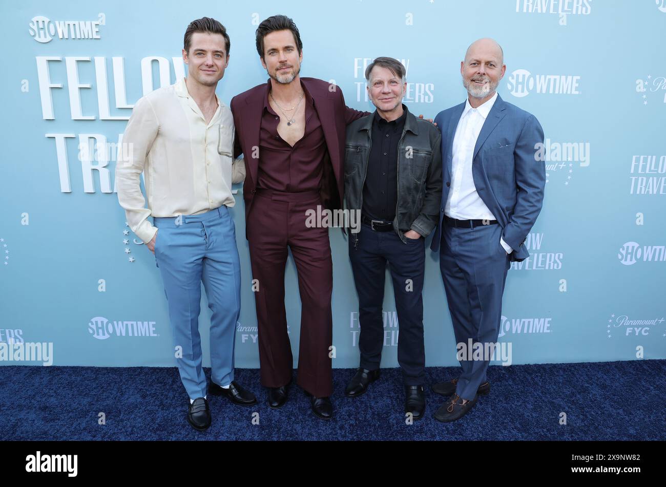 BEVERLY HILLS, CA - June 1: Robbie Rogers, Matt Bomer, Ron Nyswaner ...