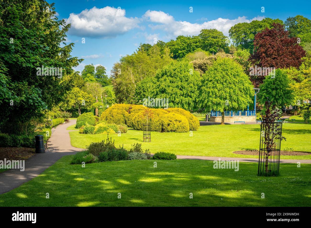 Pageant Gardens, a public park in Sherborne, Dorset, England Stock ...