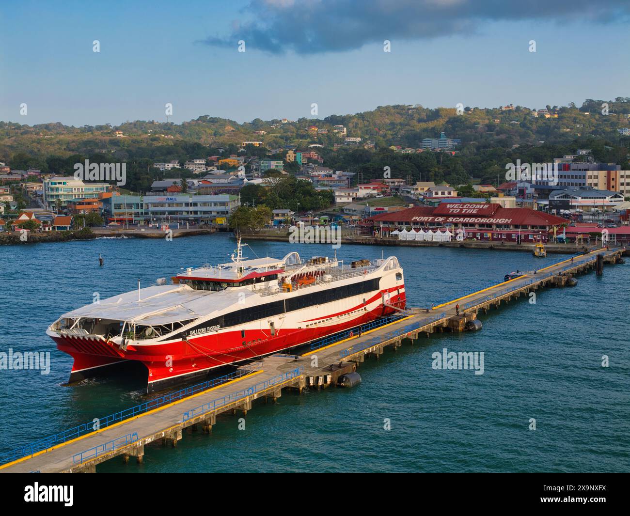 Scarborough, Tobago - Feb 2 2024: The inter-island ferry Galleons ...