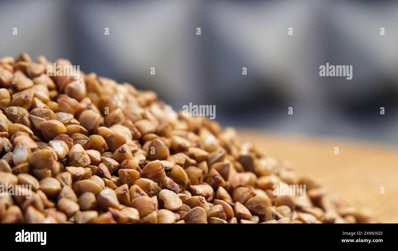 Natural Buckwheat Heap. A heap of buckwheat grains, showcasing natural ...