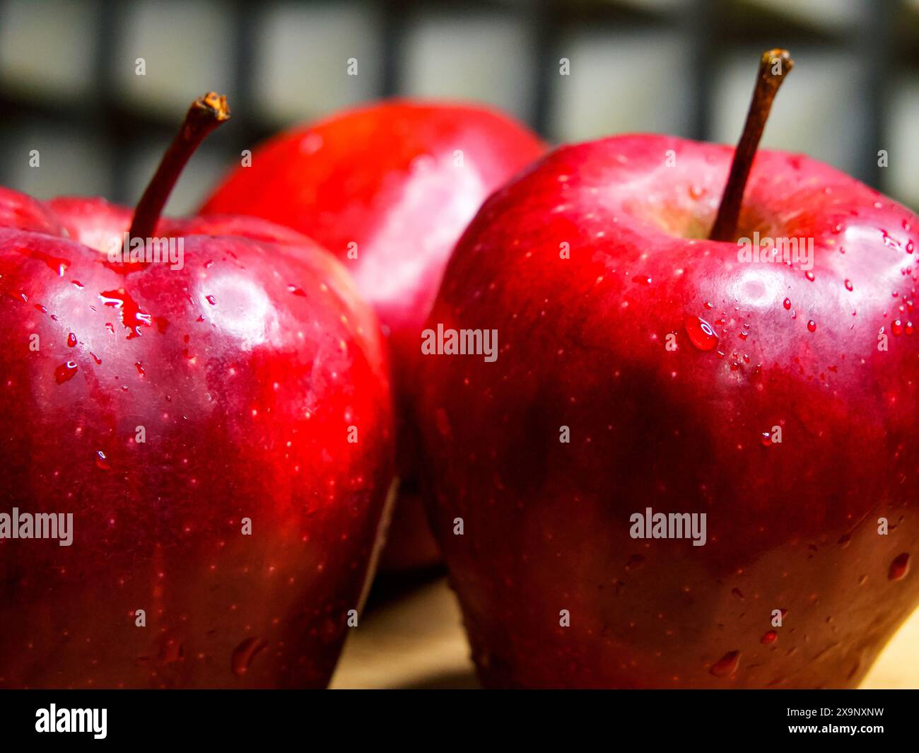 Vibrant Red Apples. Indicating freshness and quality, perfect for ...