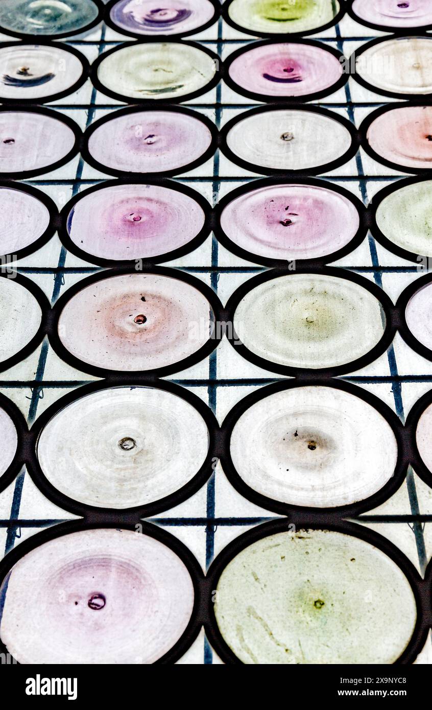 Venetian roundels spun Venetian glass window panes Stock Photo - Alamy