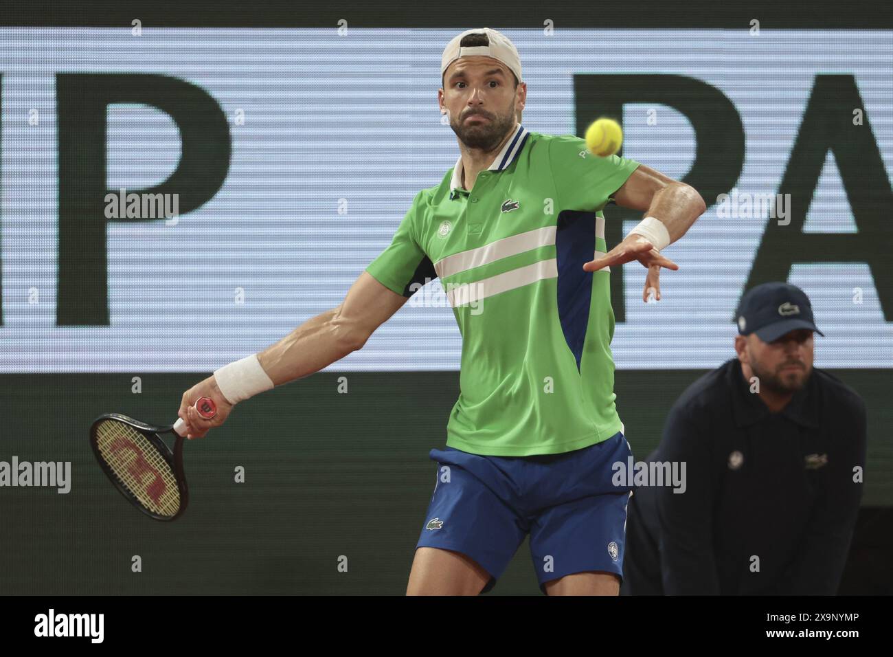 Grigor Dimitrov of Bulgaria during the 2024 French Open, Roland-Garros ...