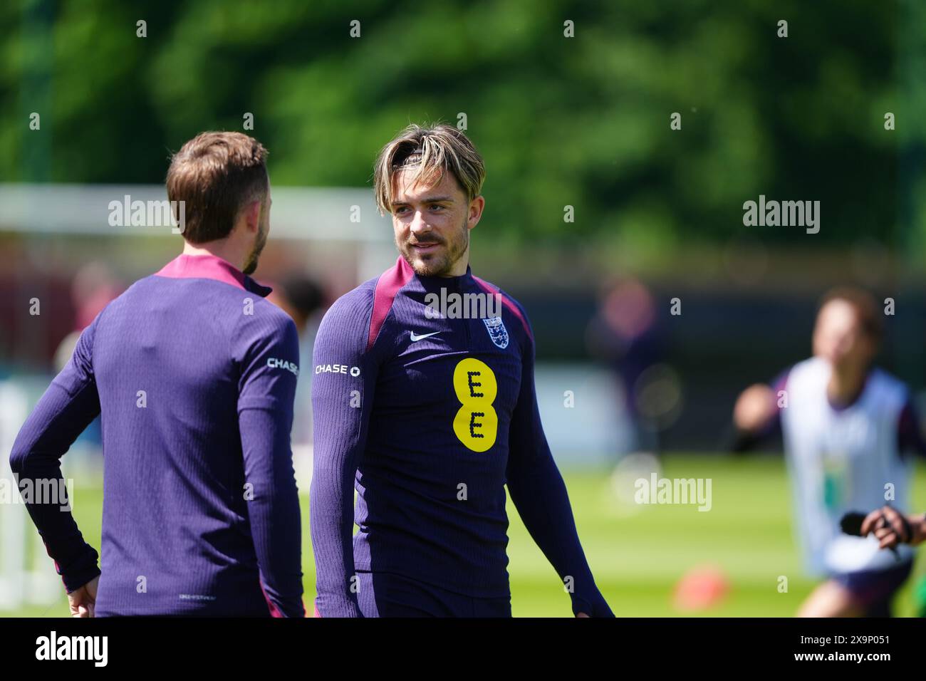 England's Jack Grealish during a training session at Rockliffe Park ...