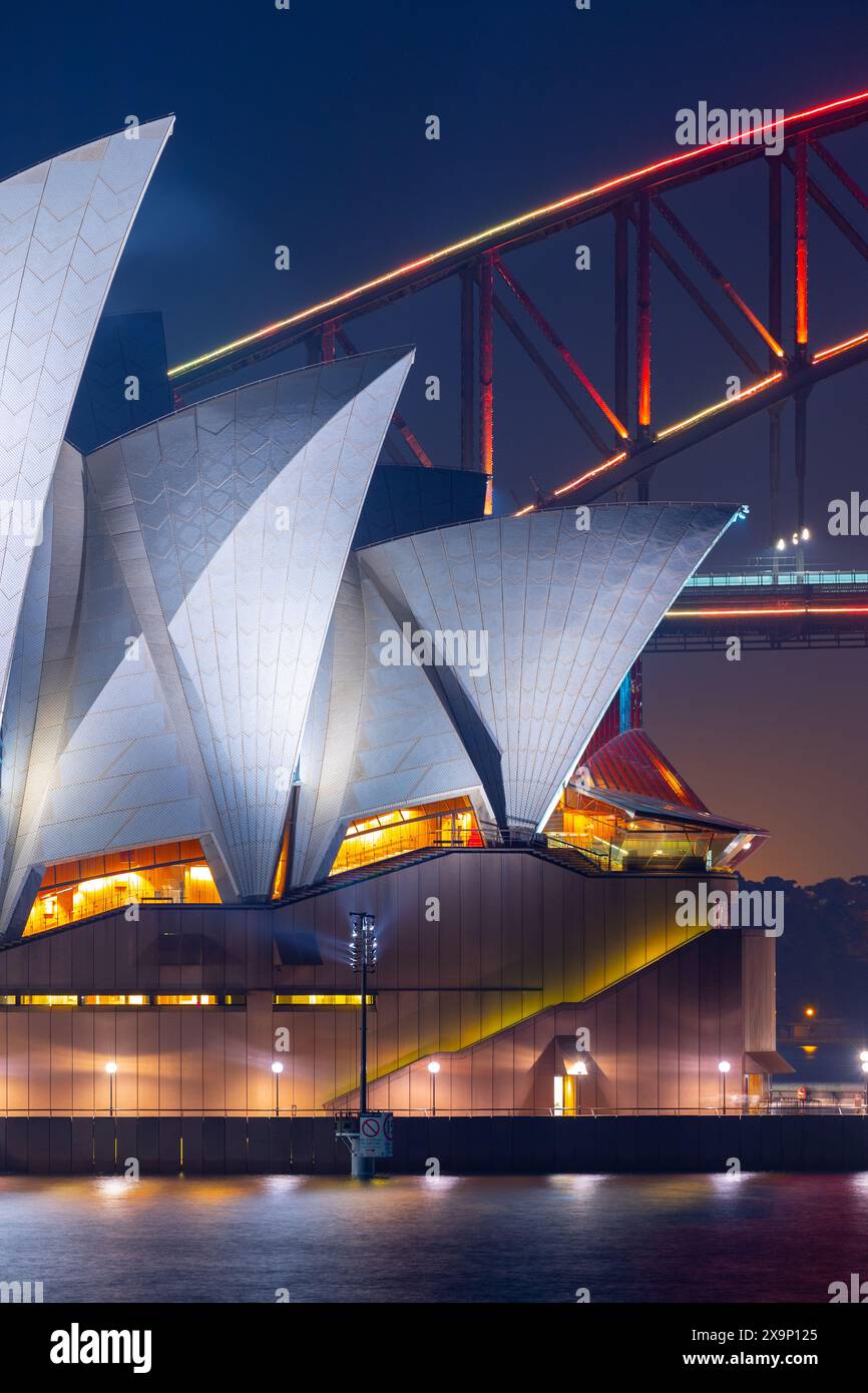 Sydney, Australia, 2 June 2024. Special lighting adorns Sydney Harbour ...