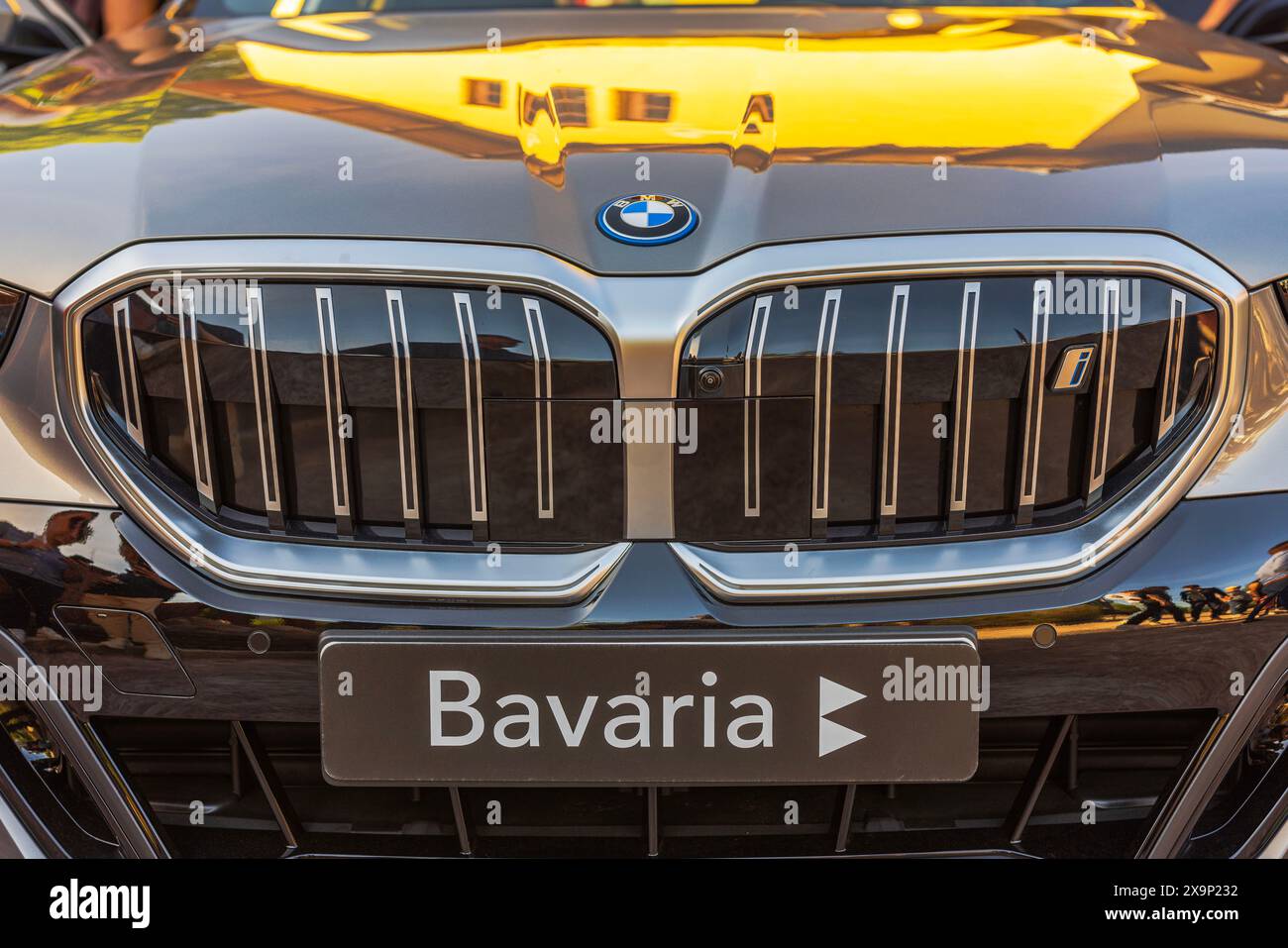 Close up front view of the new BMW i4 electric car Stock Photo - Alamy