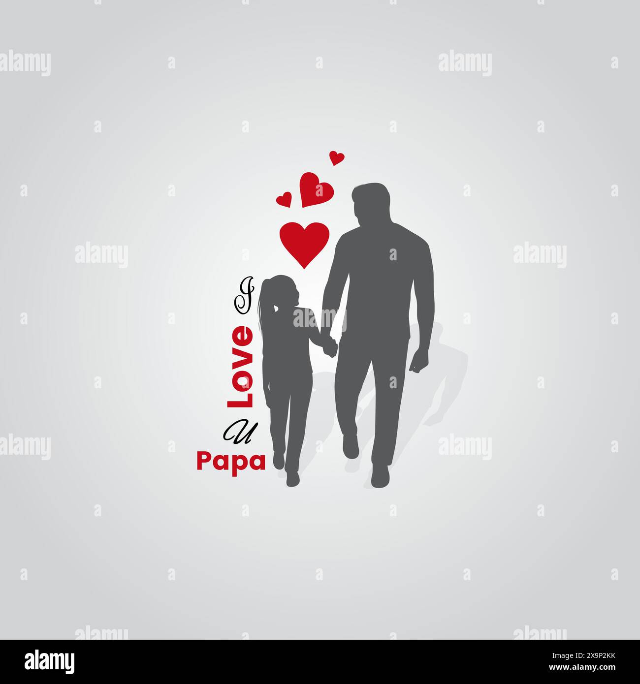 Father's Day creative typography logo lettering symbol of love care ...