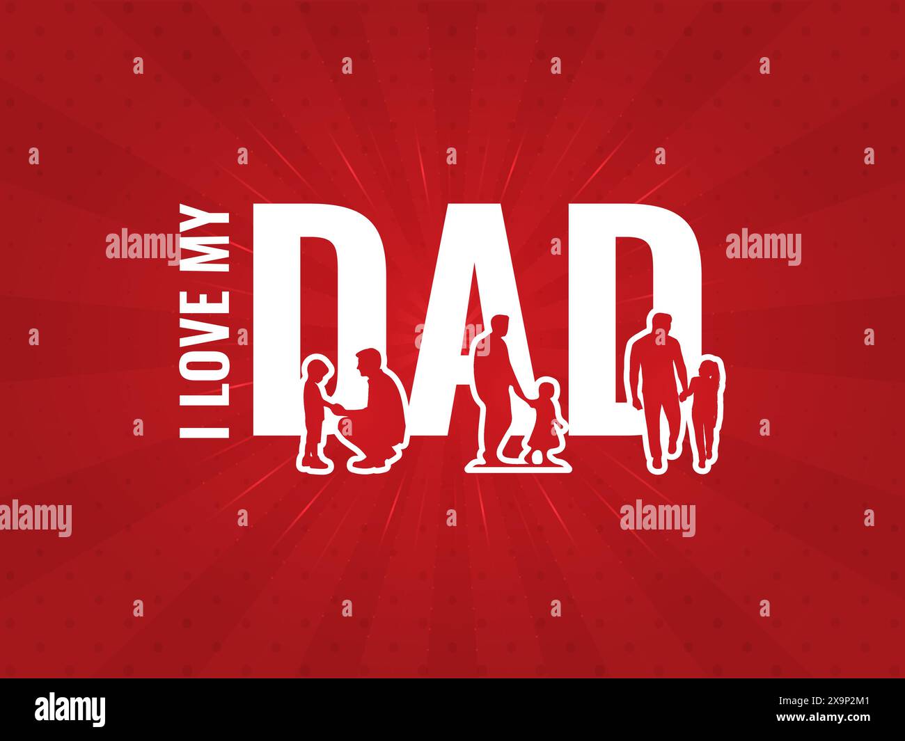 Father's Day creative typography logo lettering symbol of love care ...