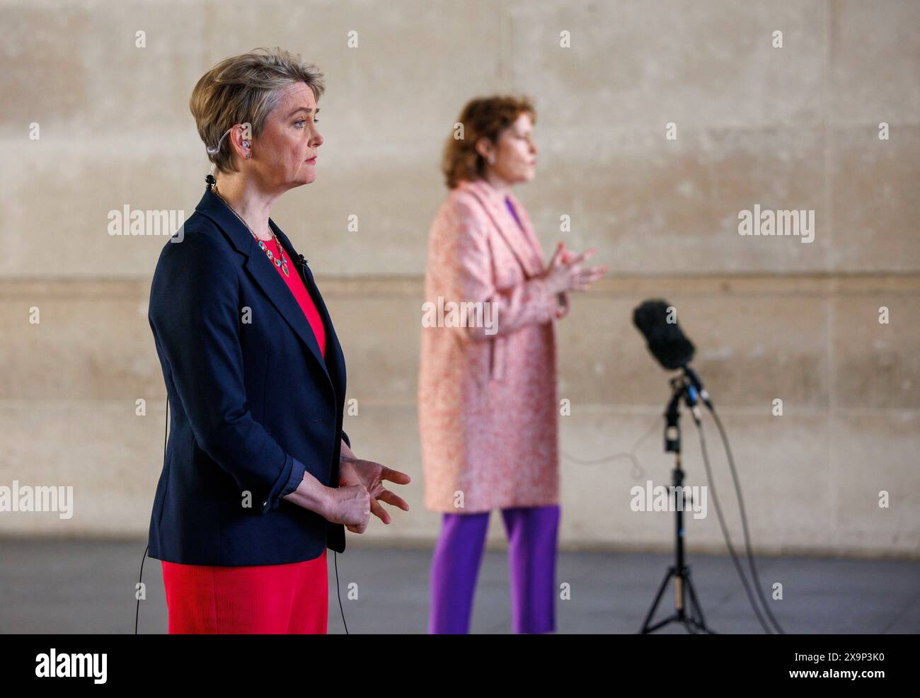 London, UK 2 June 2024 Shadow Home Secretary, Yvette Cooper gives an ...