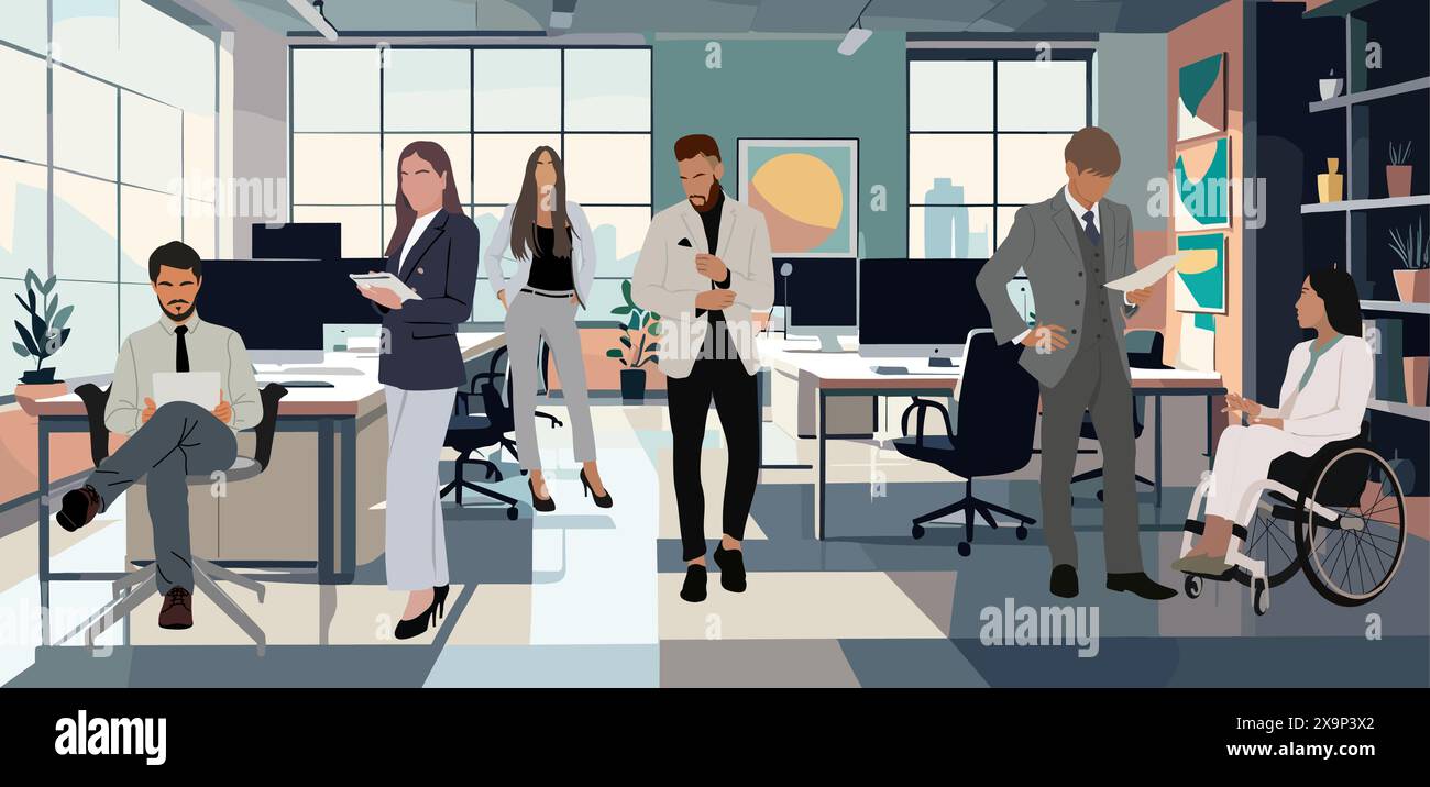 Inclusive workspace Stock Vector Images - Alamy