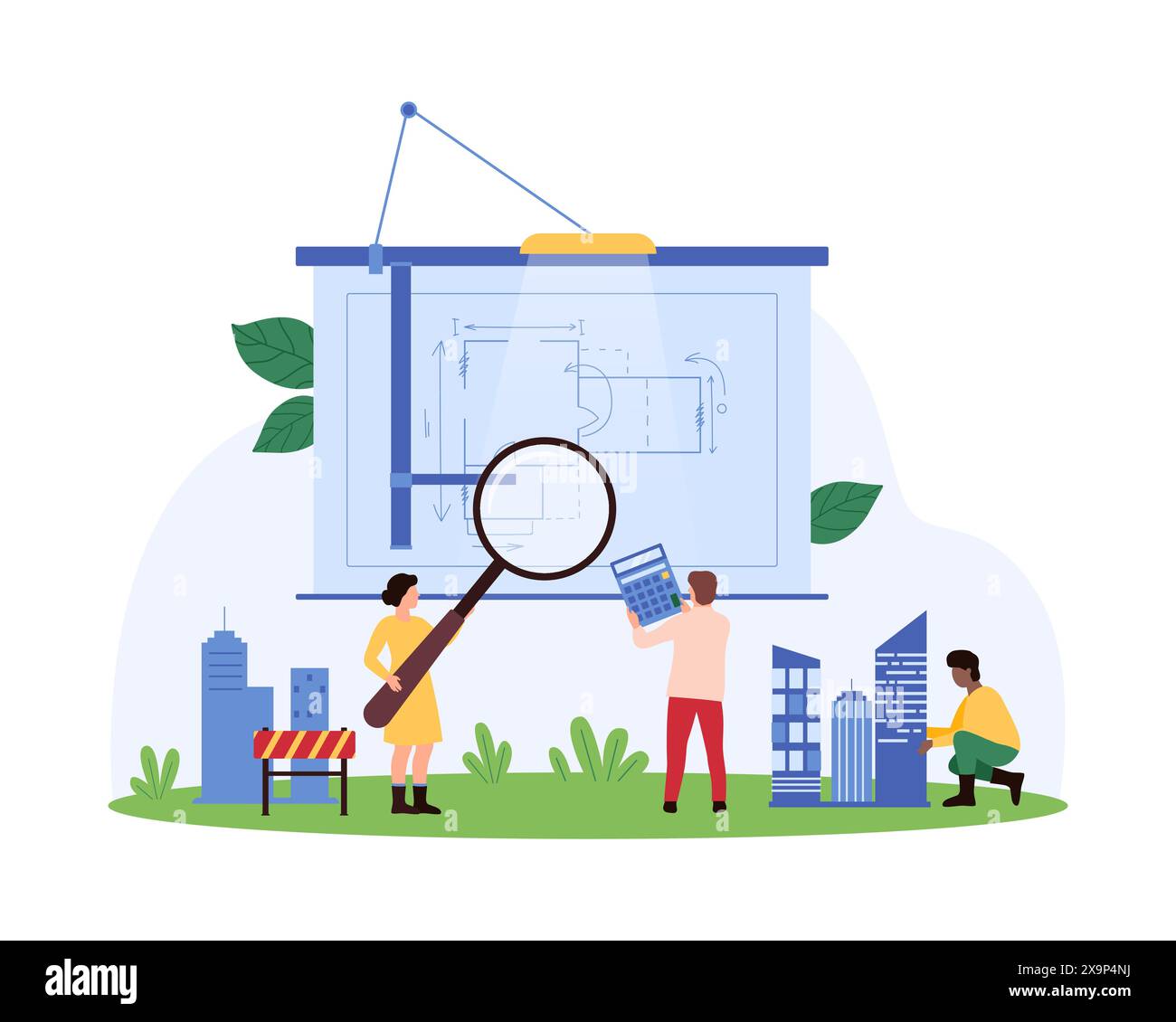 Construction project analysis, inspection of building drawing by ...