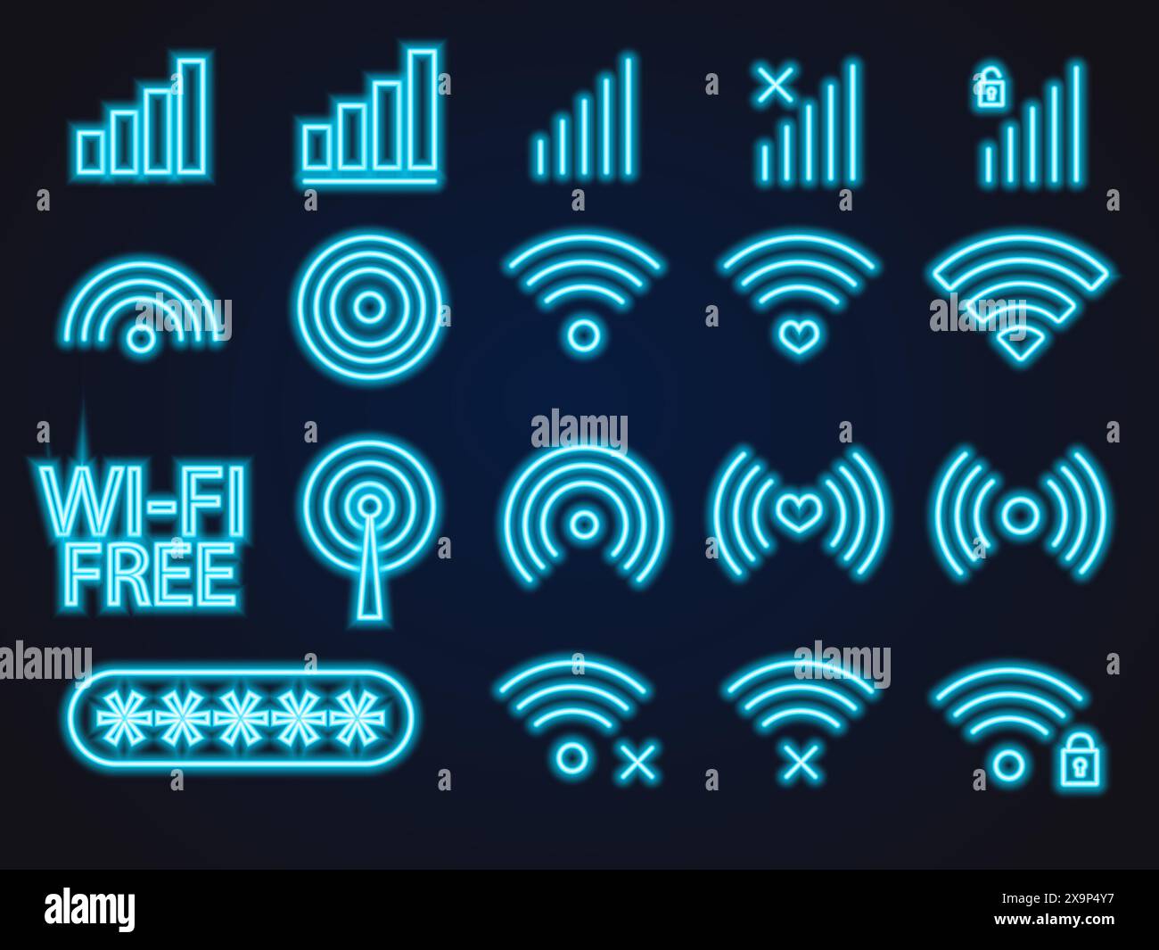 Neon glow cell phone Stock Vector Images - Alamy